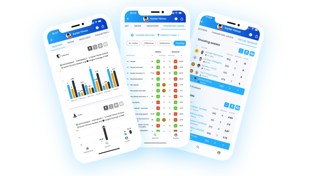 Mobile App - Comparisonator AI Football Scouting